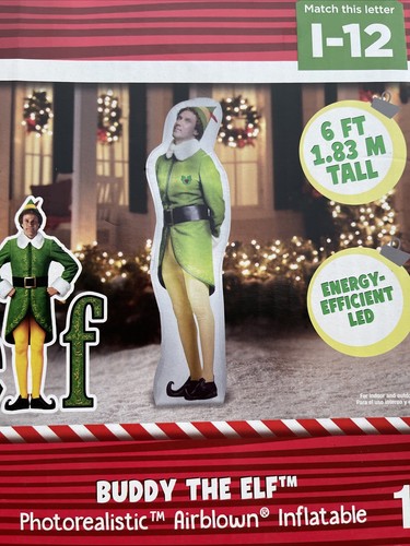 Buddy the Elf Photorealistic Airblown Christmas Holiday Inflatable 6 ft ...