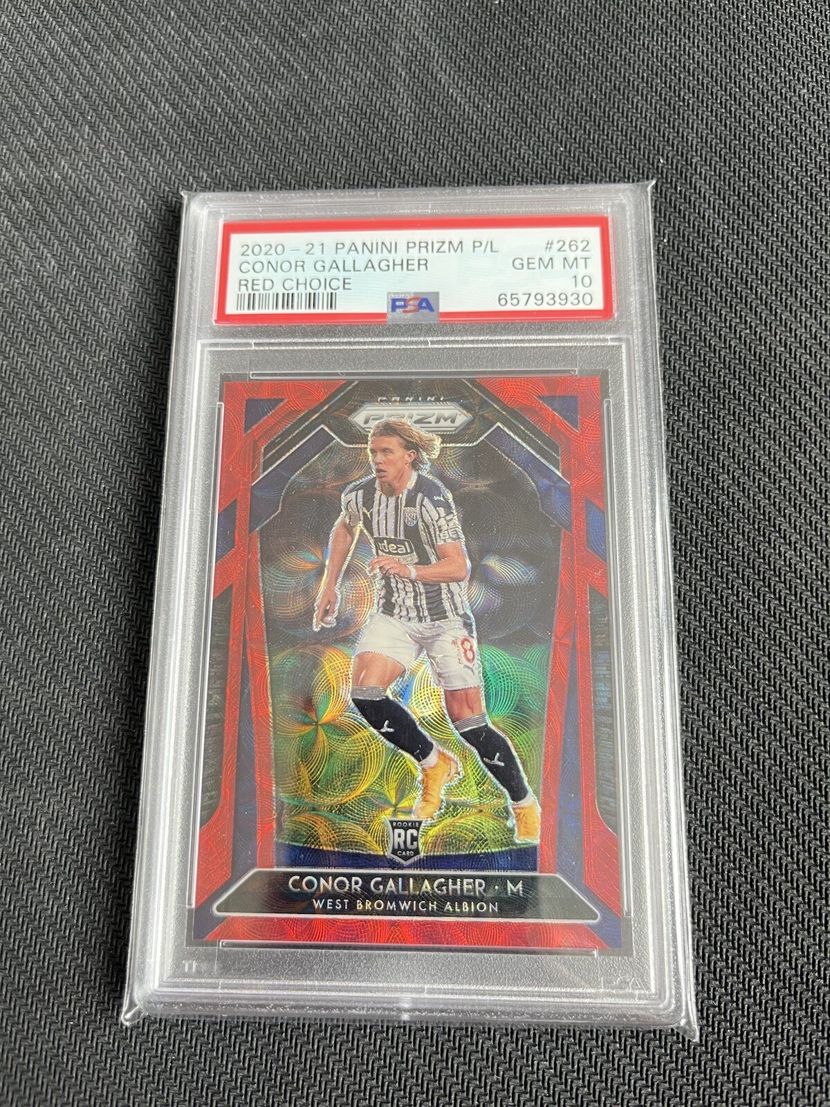 2020-21 CONOR GALLAGHER Rookie Red Choice Prizm /29 PSA 10 Chelsea West ...