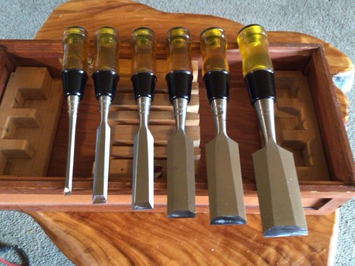 Wood Chisel Set, Stanley No. 60, Wooden Case, Made In USA Early 1960’S ...