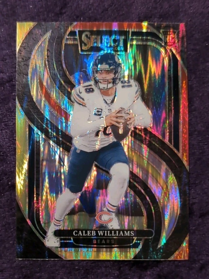 2024 Panini Select Caleb Williams (RC) RED & YELLOW SHOCK PRIZM #114 ...