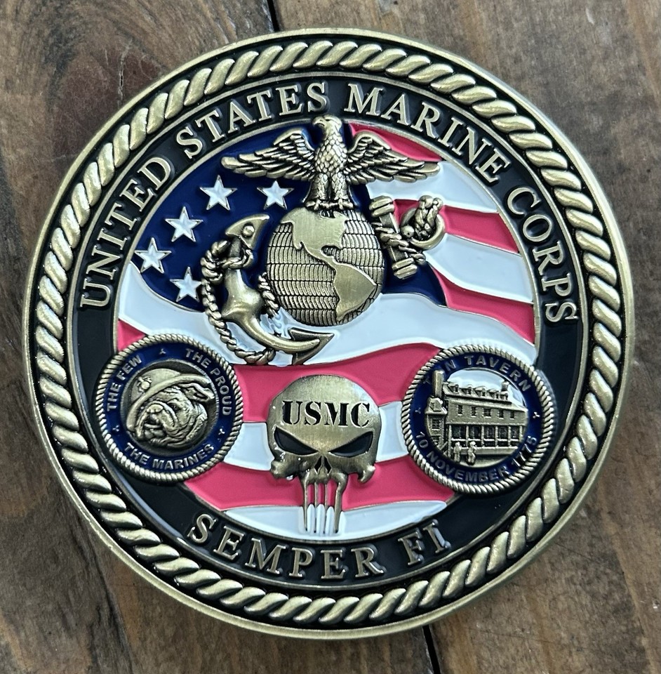 Three 250th Anniversary Challenge Coin United States Marine Corps 1775 ...