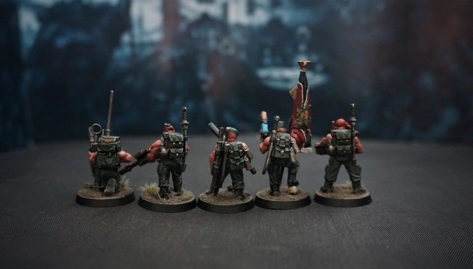 Catachan Command Squad painted Warhammer 40k Astra Militarum Jungle ...