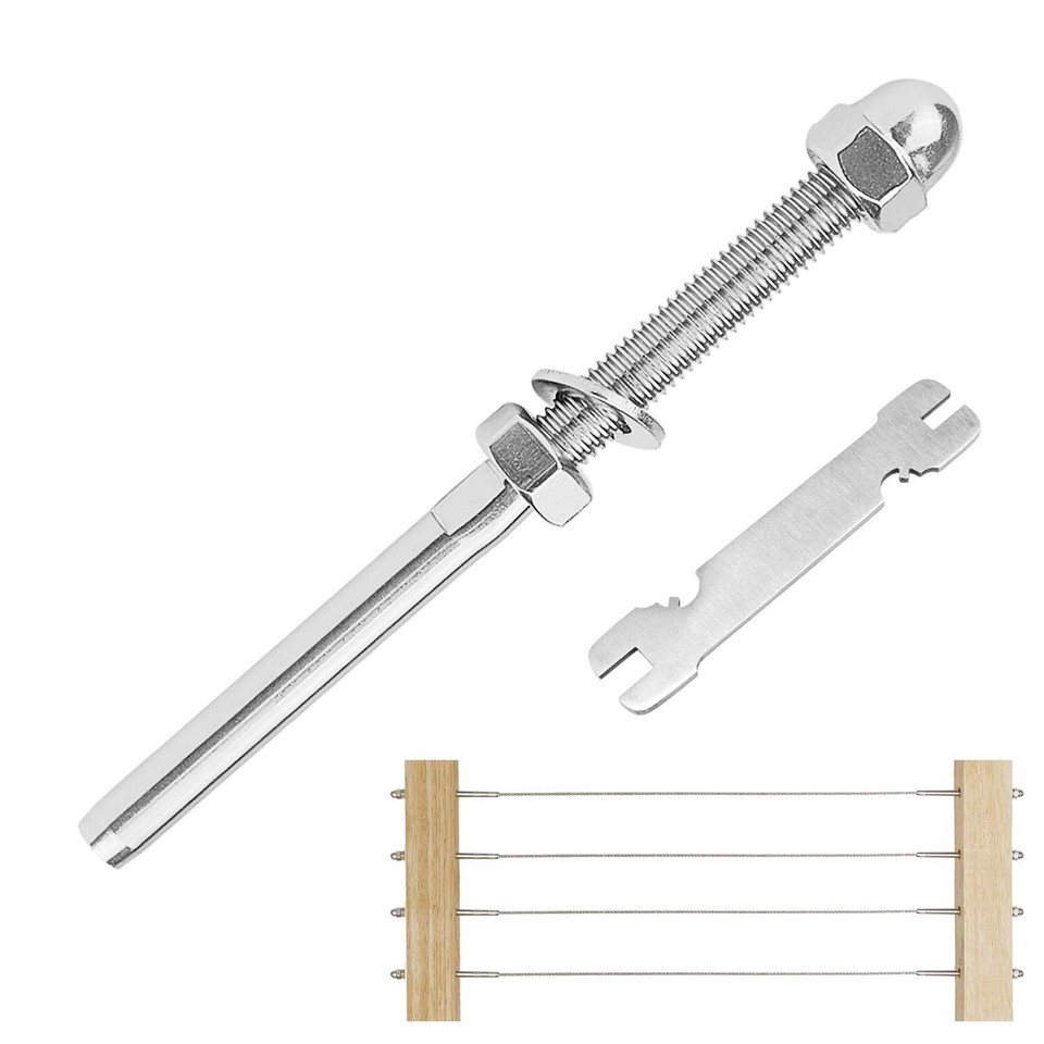 50X T316 Swage Threaded Tensioner for 1/8" Cable Railing Systems ...