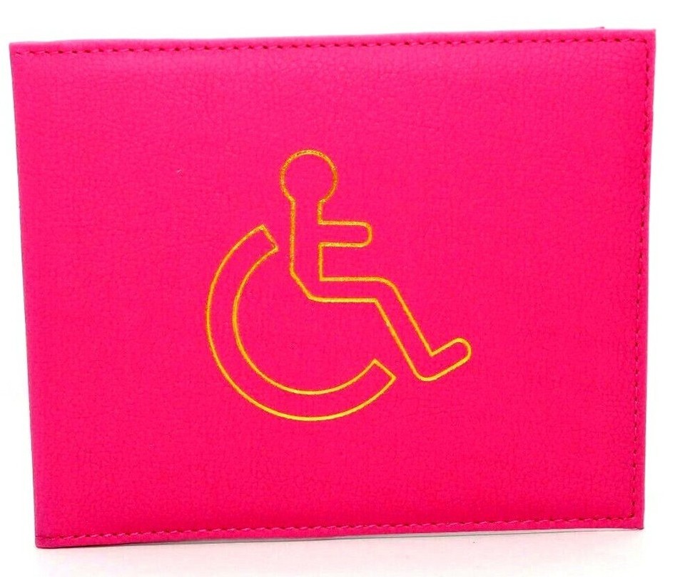 Pu Leather Disabled Parking Permit Holder Blue Badge Safe Hologram ...