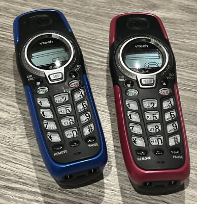 Lot Of 2 VTech GZ2336 2.4GHz Blue & Pink Cordless Telephone V-Mix Phone ...