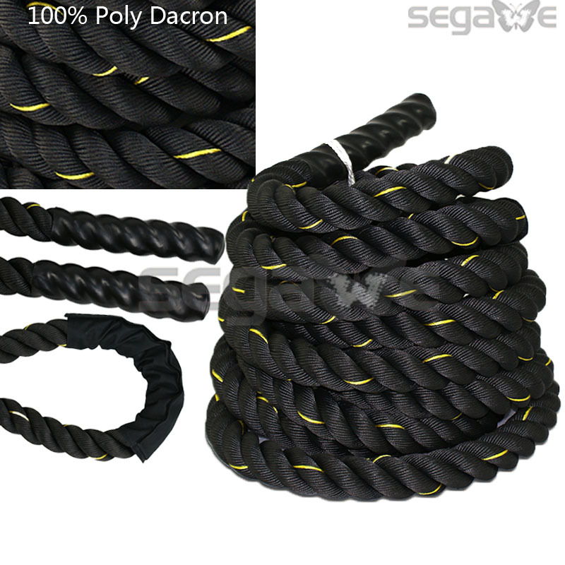 Strength Training Crossfit 1.5" HD Poly Battle Rope WOD Exercises ...