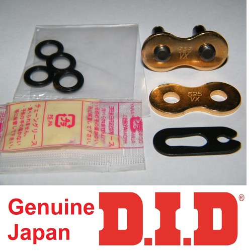 DID 525 VX Gold clip type Chain Master Joining Link 525VX joiner D.I.D ...