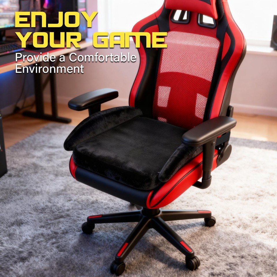 Gaming Chair Cushion 23.2 * 19 Inch High-Density Sponge Seat Cushions ...
