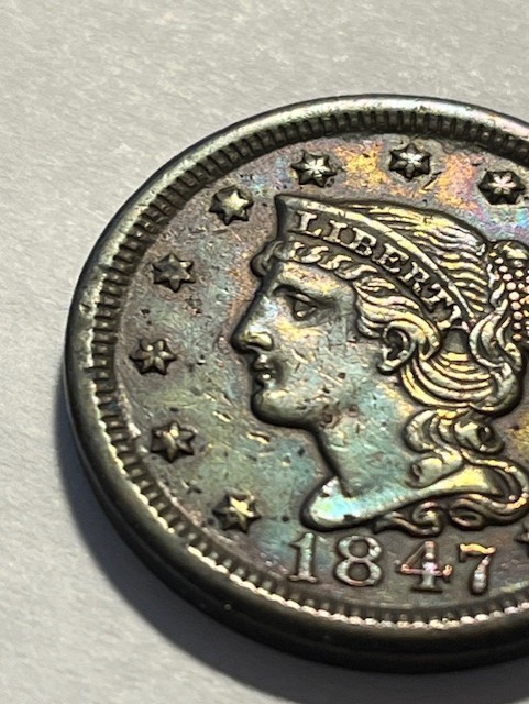1847 Large Cent/Braided Hair/VF++ #14678 | eBay