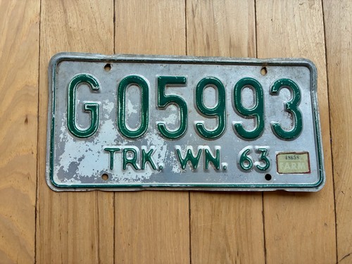 1963 Washington State Farm Truck License Plate | eBay