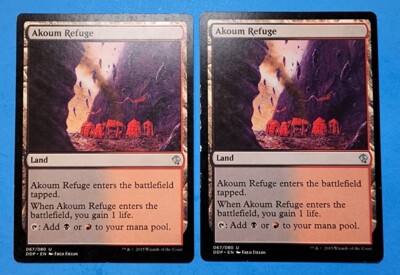2x Akoum Refuge Duel Decks Zendikar vs Eldrazi 2015 Mtg Magic Card Dual ...