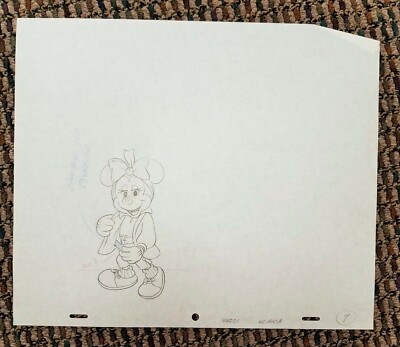 Cute Disney Minnie Mouse Original Production Drawing Animators Notes ...