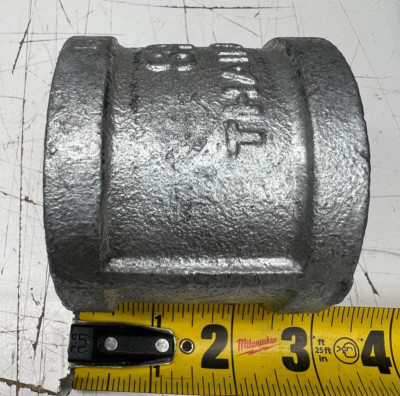 2" Galvanized Banded Coupling Pipe Fitting Female NPT Malleable Iron ...