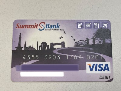 VISA ATM/Debit Card SUMMIT BANK formerly Arif Habib Bank PAKISTAN ...