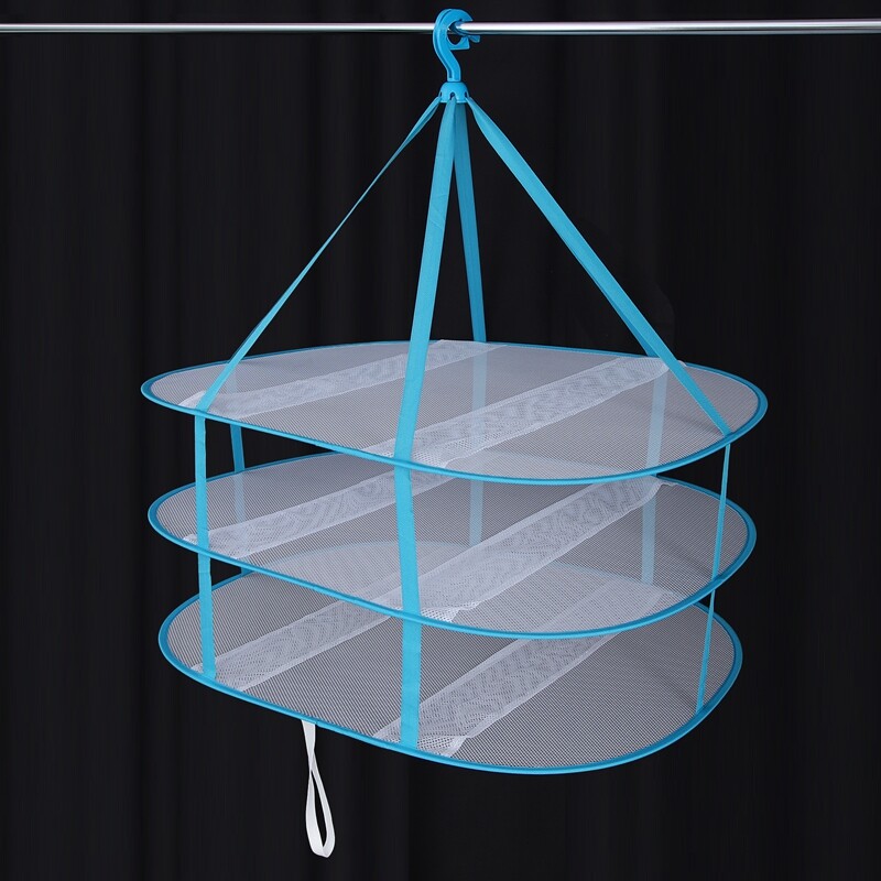 3-Tier Portable Mesh Clothes Hanging Dryer, Foldable Sweater Drying ...