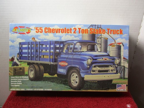 1/48 ATLANTIS '55 CHEVROLET 2 TON STAKE TRUCK #1401 MODEL KIT | eBay