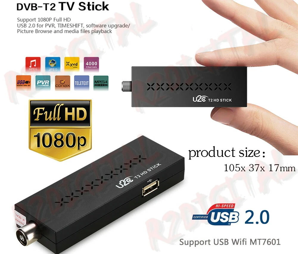 DCOLOR USB Stick Decoder Digitale Terrestre DVB-T2 Unboxing, 60% OFF