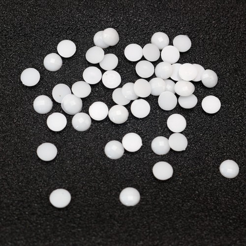 1000 Pure White Acrylic Flatback Faceted Round Rhinestone Gems 4mm Nail ...
