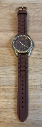 Geneva Platinum Chronograph Watch Brown#7846 Needs New Battery | eBay
