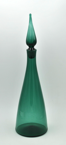 Vintage Blenko Glass Classic Decanter - Design #920M - Juniper color ...
