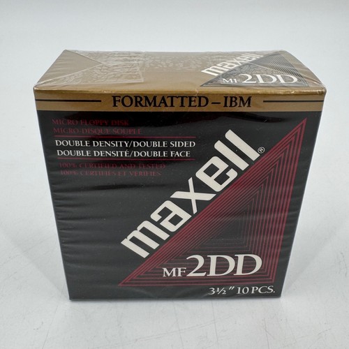 Maxell MF2DD Formatted IBM Micro Floppy Disk Double Density 3.5" 10-Pack | eBay