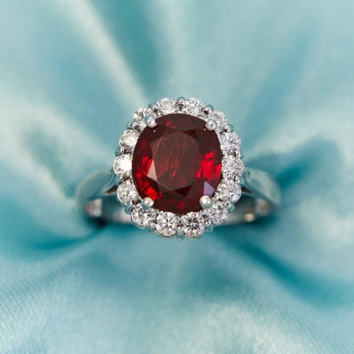 Inspired by Queen Elizabeth’s Crown - 2.5ct Royal Spinel Halo Ring ...