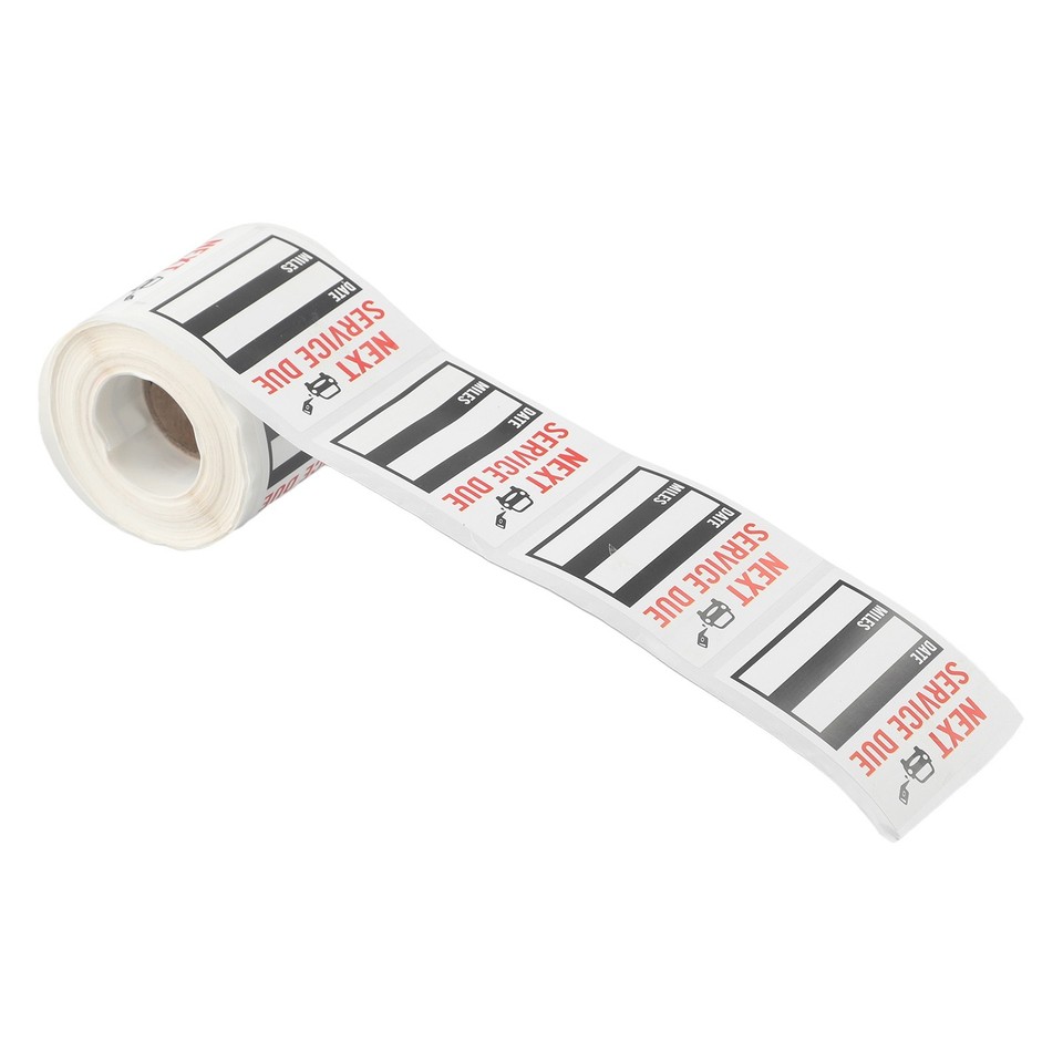 Oil Change Sticker Clear Lite Sticker 300pcs/Roll Reminder Replacement ...