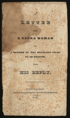 Joseph PARRISH / Letter from Young Woman to Member of the Religious ...