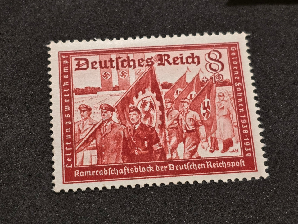 WW2 Nazi German NSDAP Third Reich Stamp Lot Swastika Flag Banner ...