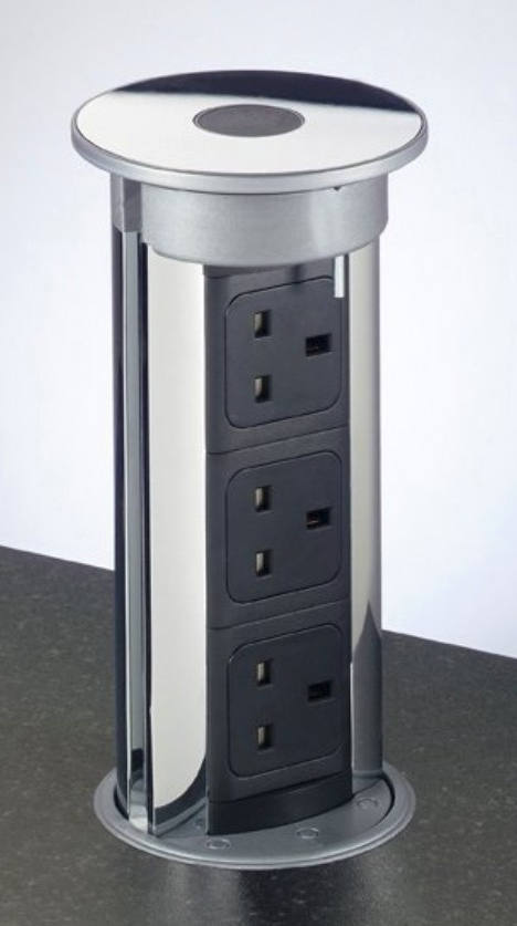 Pop Up Socket - Flush Fitting Italian Design Electric Power Kitchen ...