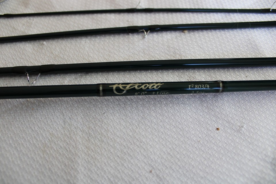 used scott fly rod 3wt 8 foot e2 green with silver wraps | eBay