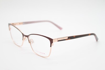 NEW TED BAKER LONDON B248 BRN BROWN PINK HAVANA AUTHENTIC EYEGLASSES 53 ...