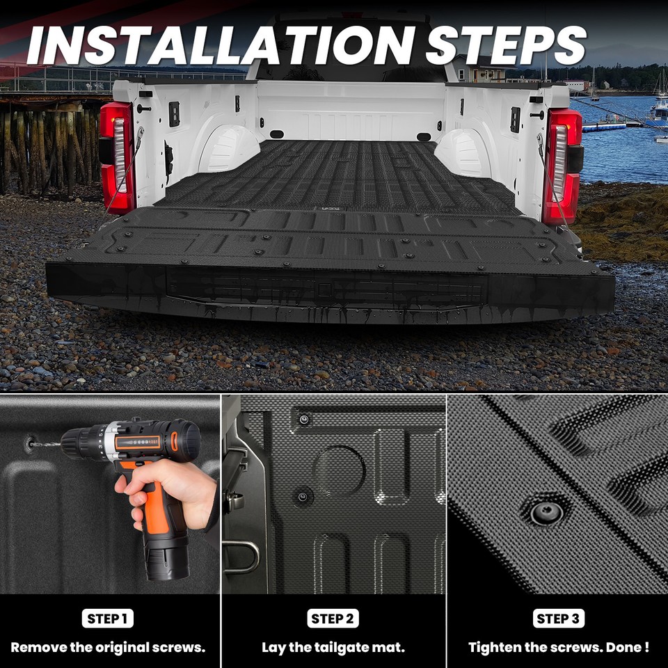 LASFIT Tailgate Mat for Ford Super Duty 2023-2026 Pickup Truck Bed ...