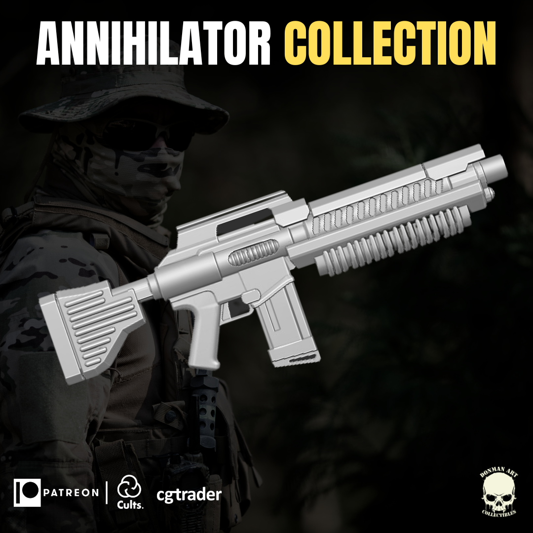 Annihilator machine gun v3 for GI Joe Classified and other action ...