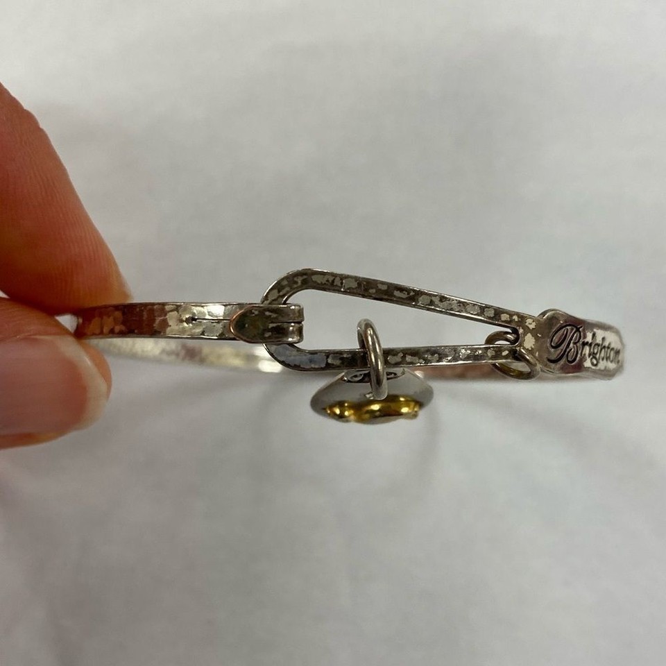 Brighton Art & Soul "Peace on Earth" Charm Silver Plated Bangle ...