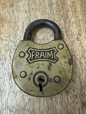 Vintage Old Fraim Padlock Lock No Key | eBay