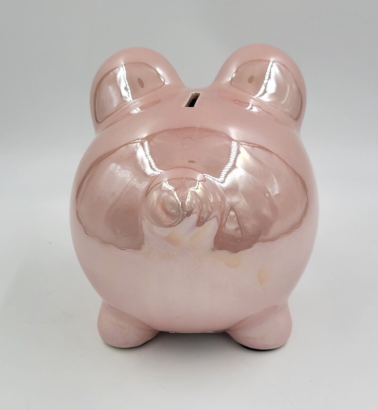 Target Piggy Bank Pastel Pink Ceramic Pig 2009 READ | eBay