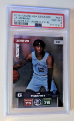 Ja Morant 2019 Panini NBA Stickers PSA 8 Slab, Rookie Adrenalyn XL rar ...