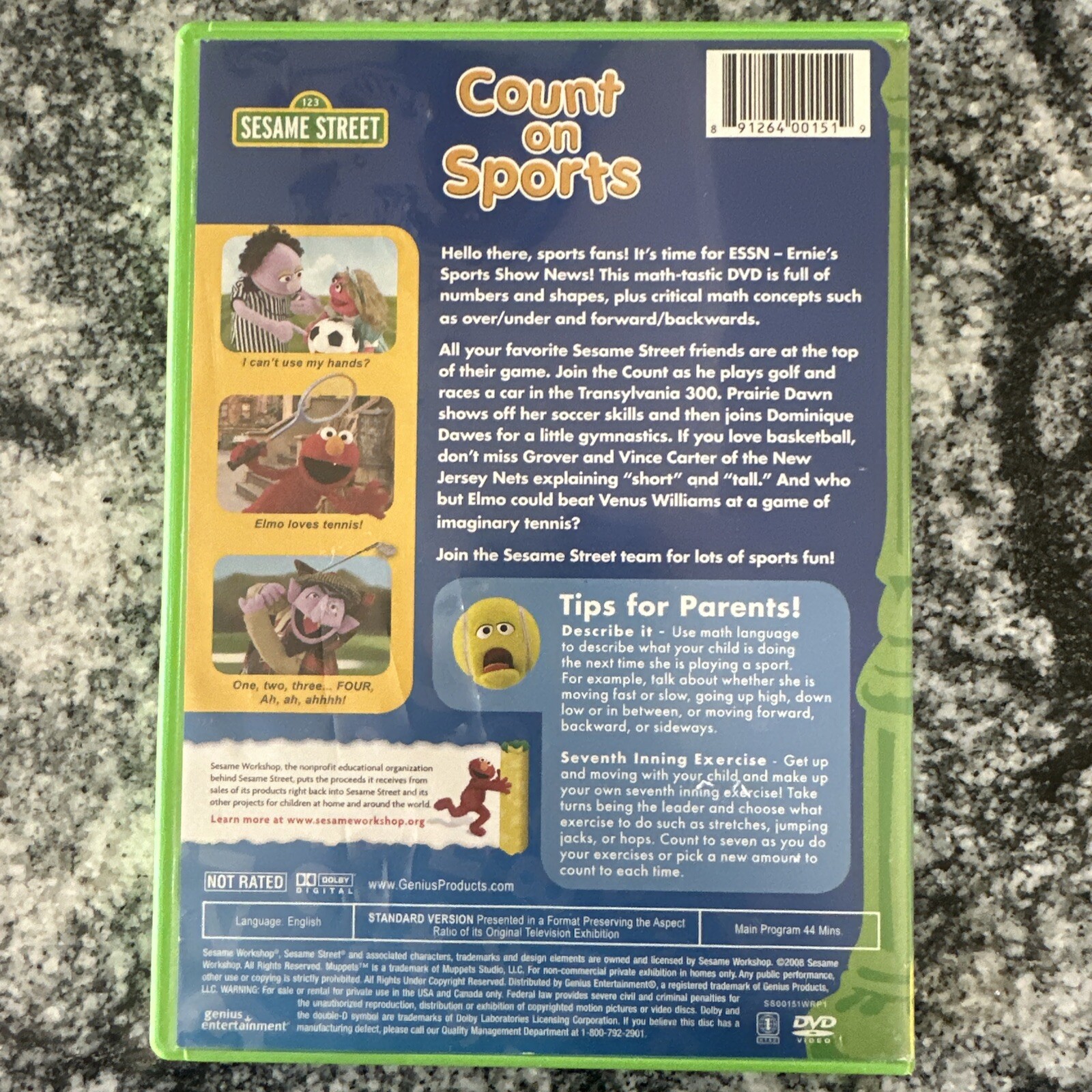 Sesame Street: Count on Sports DVD Rare OOP Vintage Kids Show ...