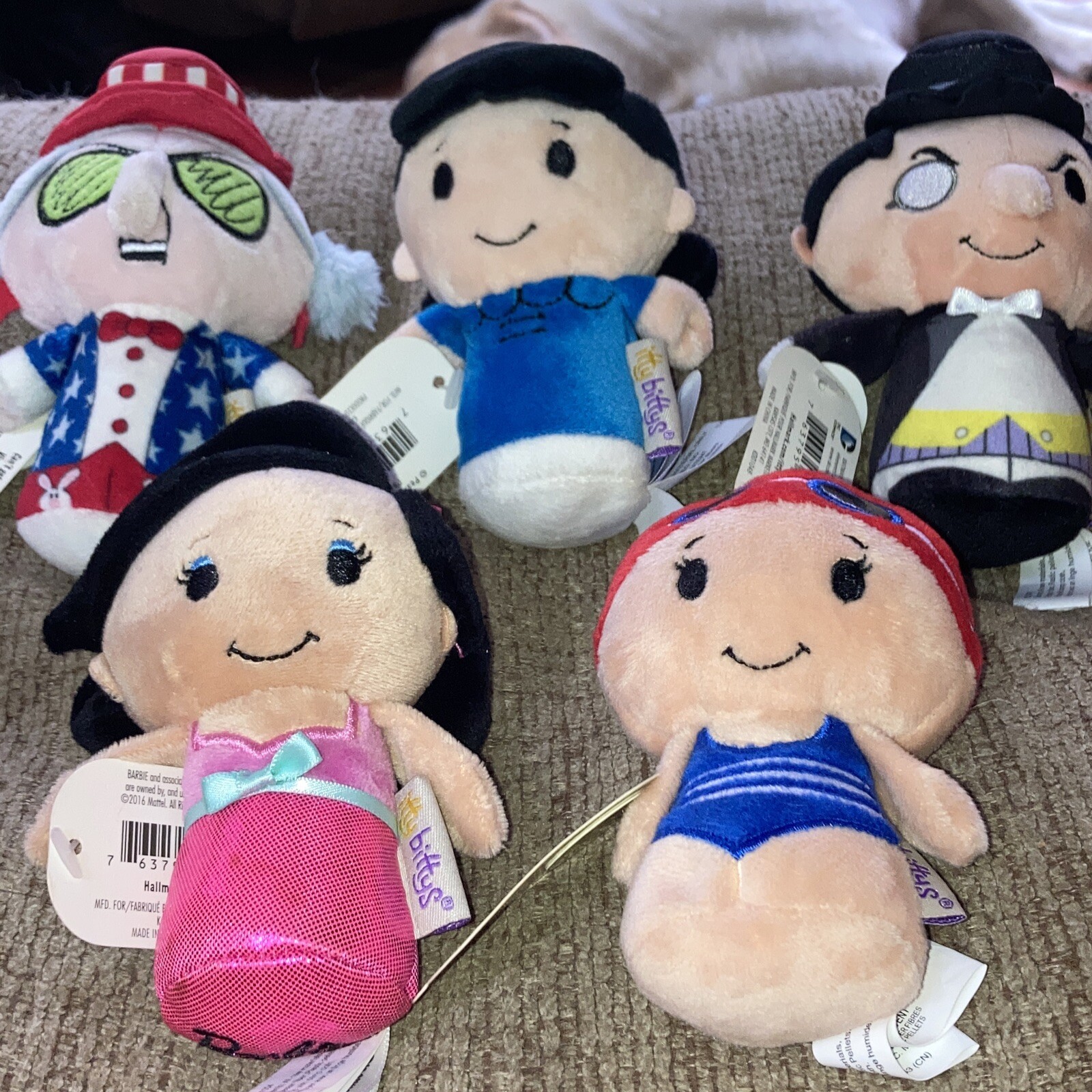 NWT Lot Of 5 Itty Bitty-Barbie-Batman The Penguin-Swimmer-Peanuts Lucy ...