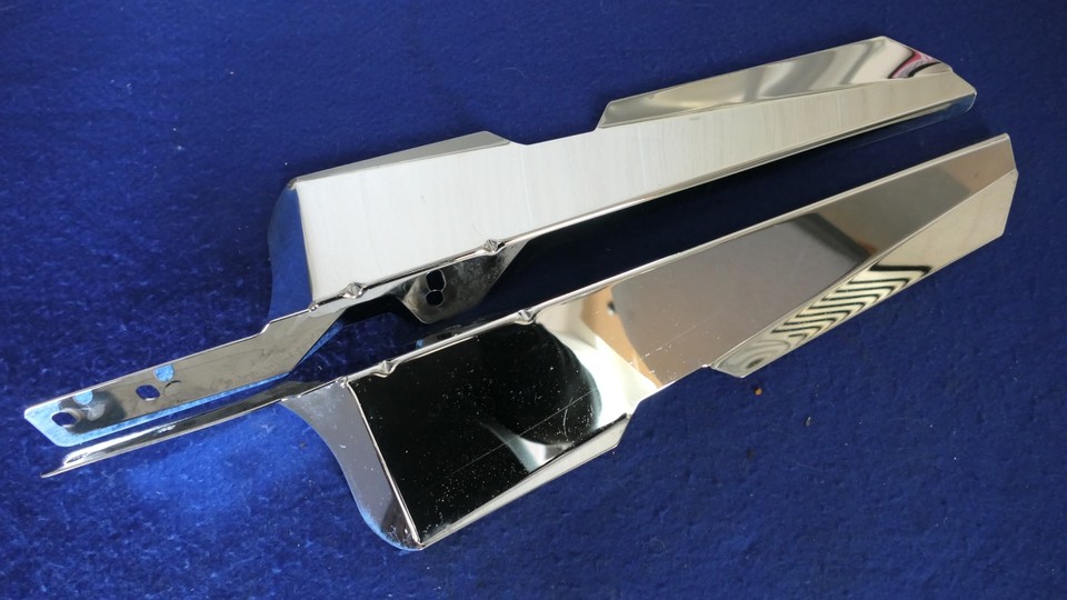 Genuine Harley Softail Fatboy FL Fork Mounted Chrome Wind Deflectors ...
