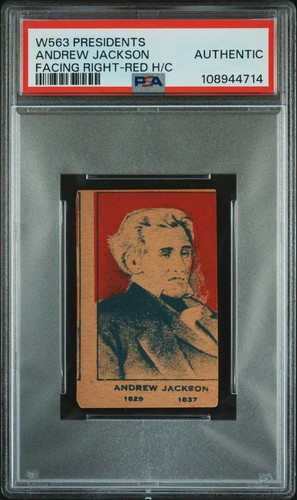 1920 W563 PRESIDENTS HAND CUT FACING RIGHT-RED ANDREW JACKSON PSA ...