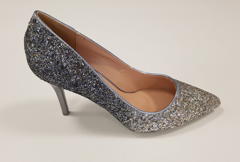 Schuhe Damen Pumps Glitzer mit Farbverlauf 8 cm Absatz | eBay.de