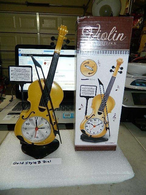 Violin Shaped Alarm Clock USA Stocked And Shipped Battery Operated | eBay
