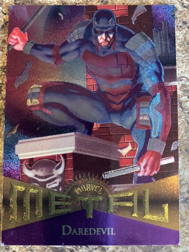 1995 Marvel Metal - #28 DAREDEVIL - FOIL TRADING CARD - FLEER | eBay