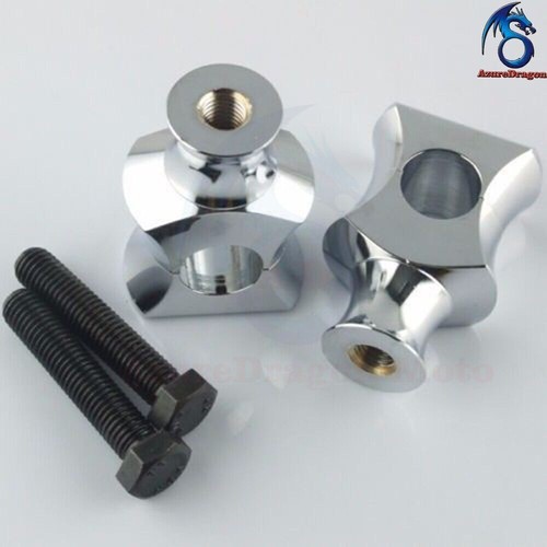 Chrome 1" 25mm HandleBar Risers For Harley Dyna Softail Road King XL ...