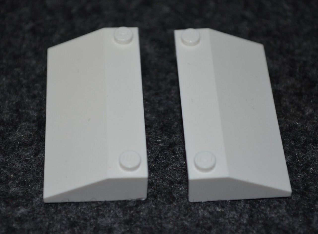 (2) 3x6x1 White Slope / Windscreen / Windshield Bricks ~ Lego ~ NEW ...
