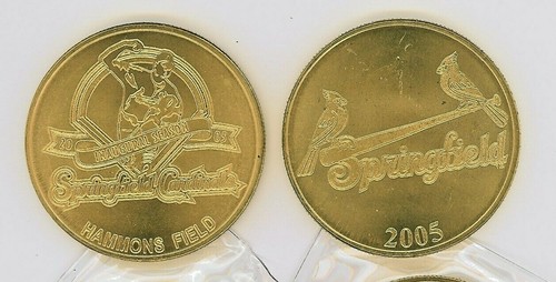 TWO 2005 SPRINGFIELD CARDINALS INAUGURAL SEASON GOLD COINS * VERY RARE ...