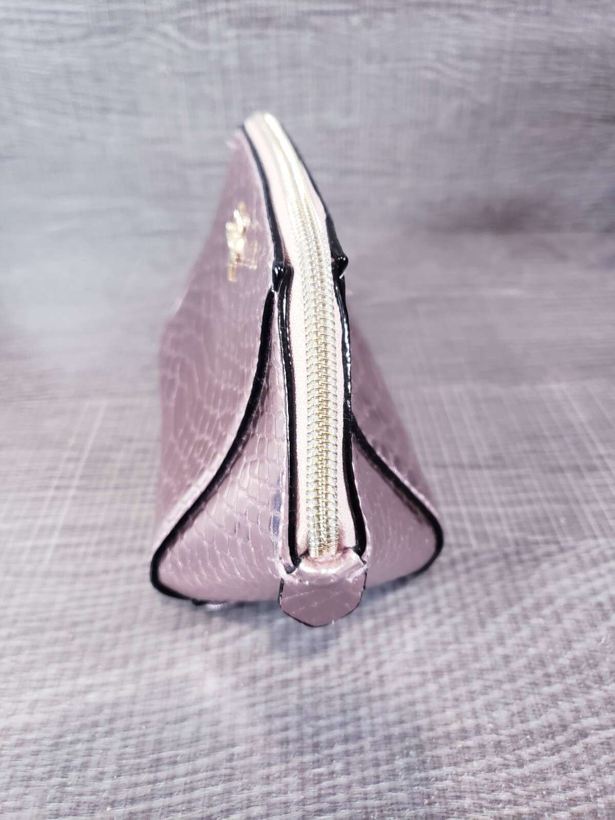 VICTORIA'S SECRET LOVE SILVER WEDGE PYTHON COSMETIC BAG POUCH NEW! | eBay