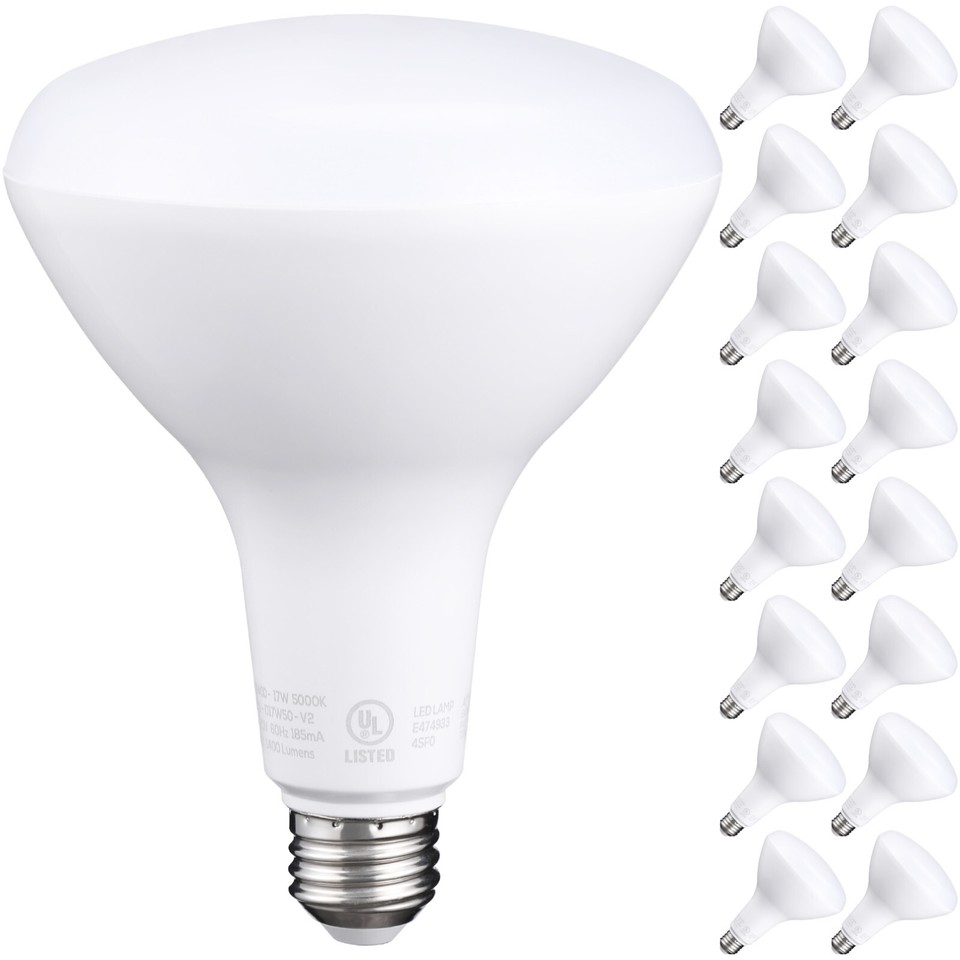 17W Dimmable LED BR40 Light Bulb, 100W Equivalent, 1400lm, 3000K/4000K ...